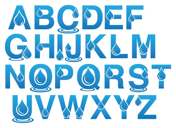 Letras en agua imágenes de stock de arte vectorial | Depositphotos