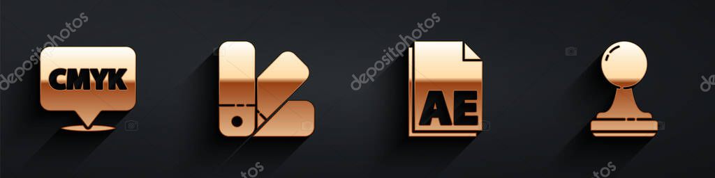 Establecer burbuja de voz con texto CMYK, guía de paleta de colores ...