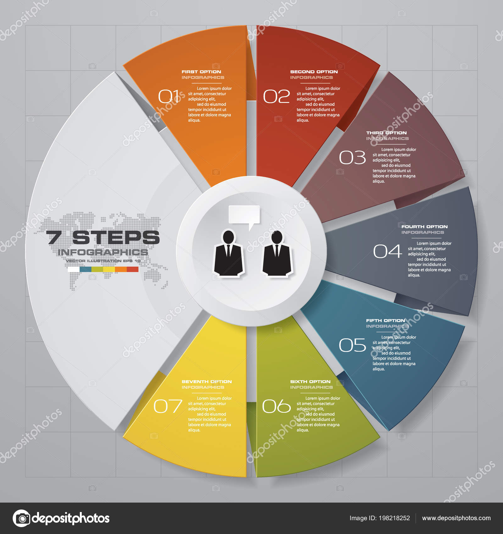 Modern Steps Process Simple Editable Pie Chart Design Infographic ...