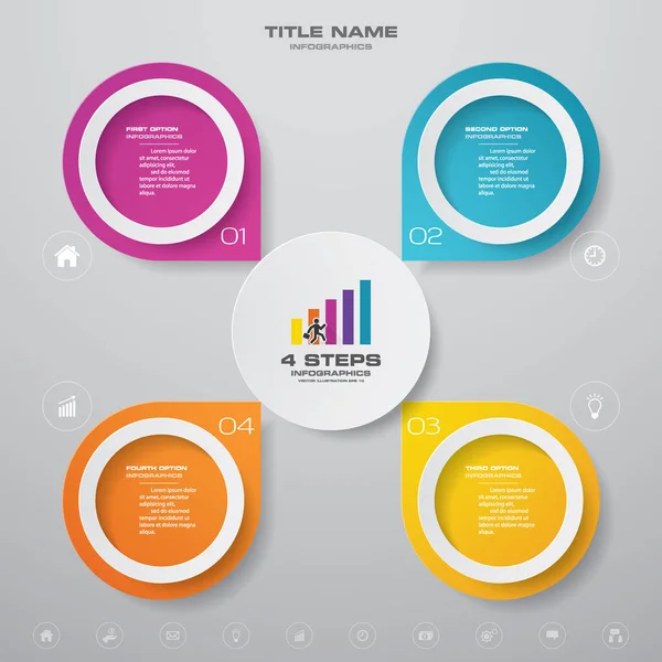 Steps Simple Editable Process Chart Infographics Element Eps Stock ...