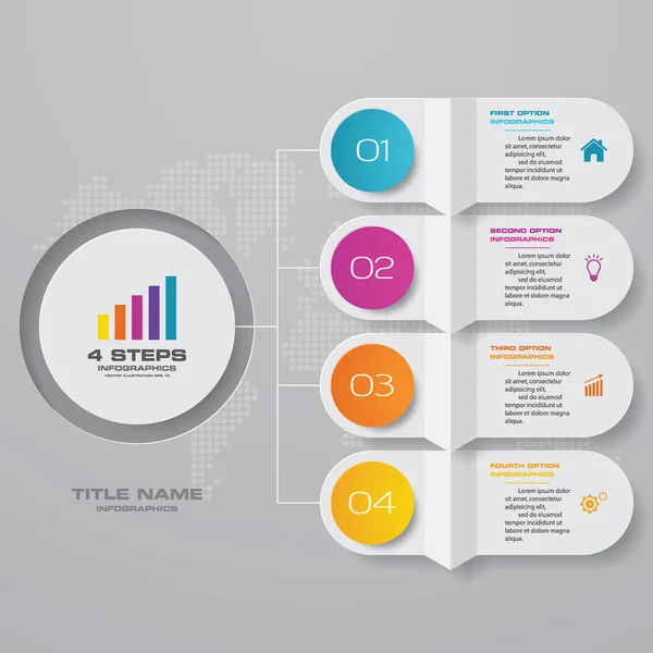 Steps Simple Editable Process Chart Infographics Element Eps Stock ...