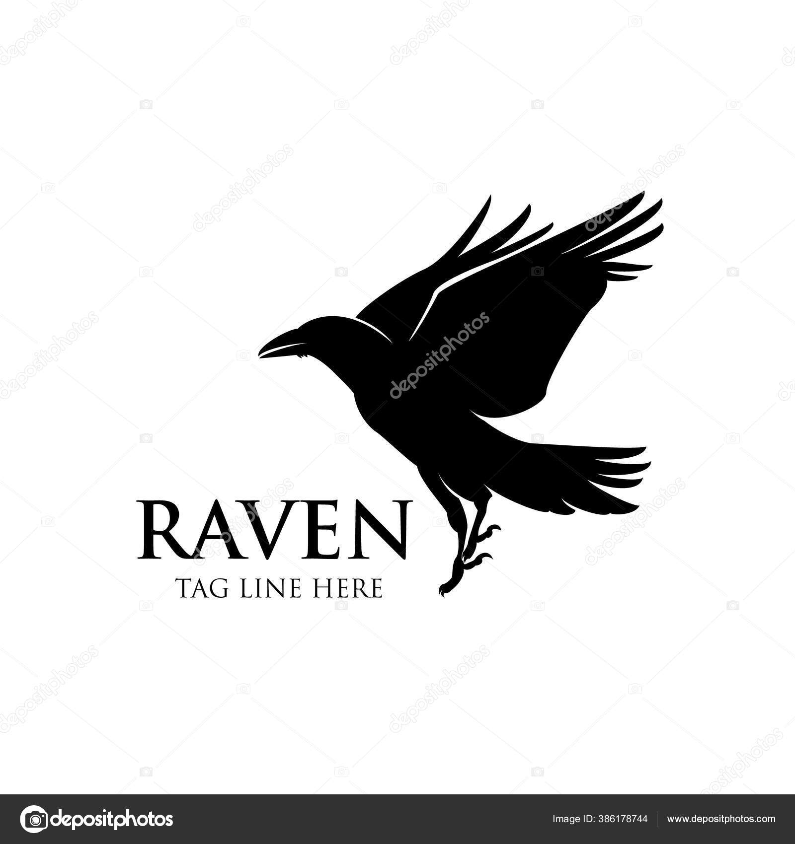 Raven Fly Logo Icon Vector Design Stock Vector Image by ©huda030899 ...