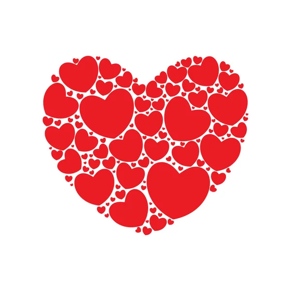 Many hearts in heart form — Stock Vector © tuulijumala #1578620