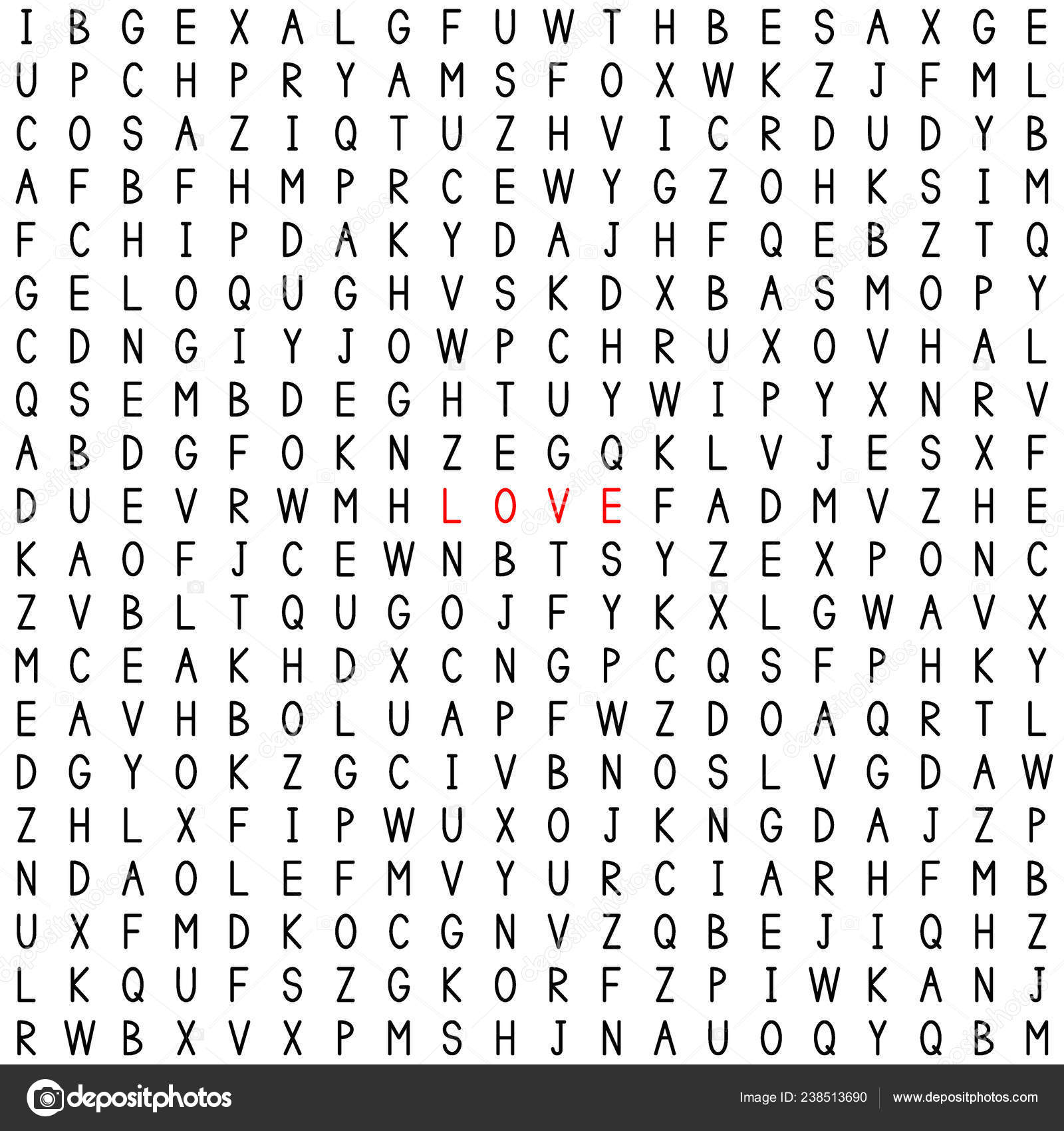 Love Find Word Word Puzzle Word Game Seamless Pattern Letters Stock ...