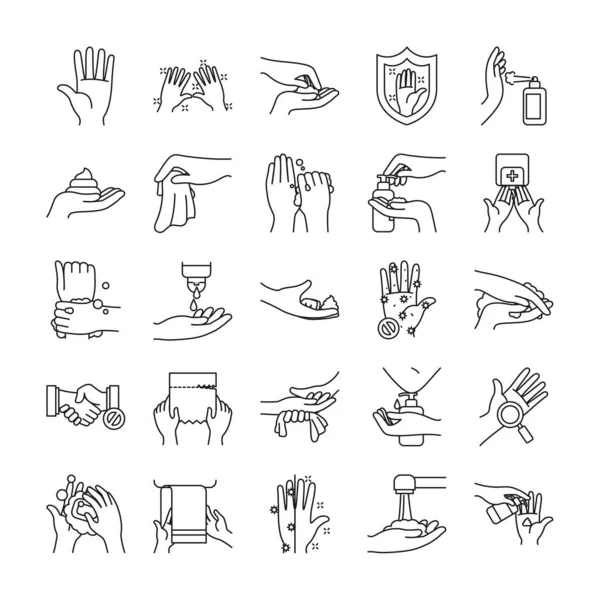 Hand hygiene Well-crafted Pixel Perfect Vector Thin Line Icons 30 2x ...