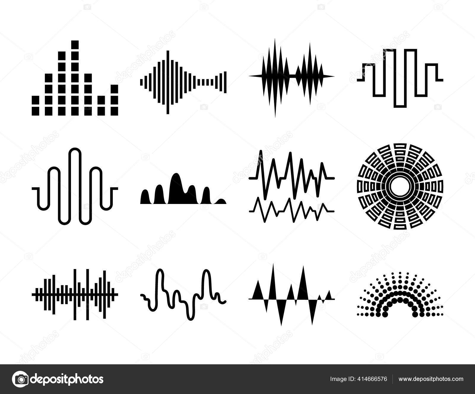 Circle sound waves icon set, vector illustration Stock Vector Image by ...