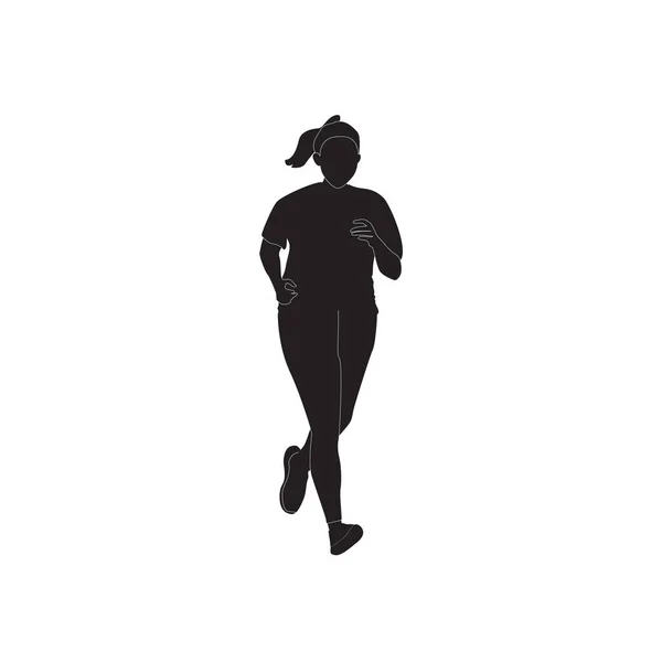 Woman running silhouette Stock Photos, Royalty Free Woman running ...