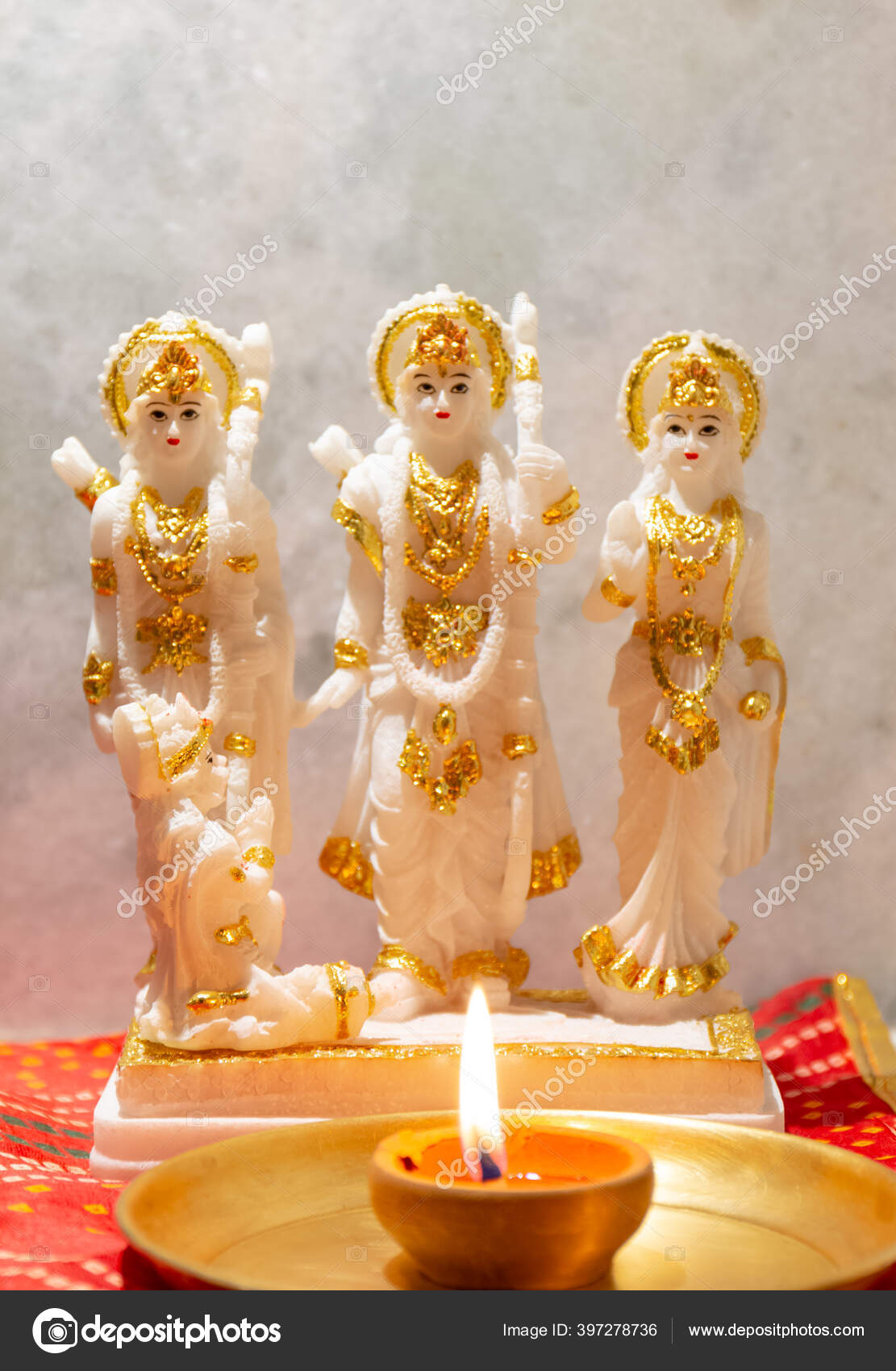 Diya Light Lord Ram Ram Temple Construction Ayodhya — Stock Photo ...