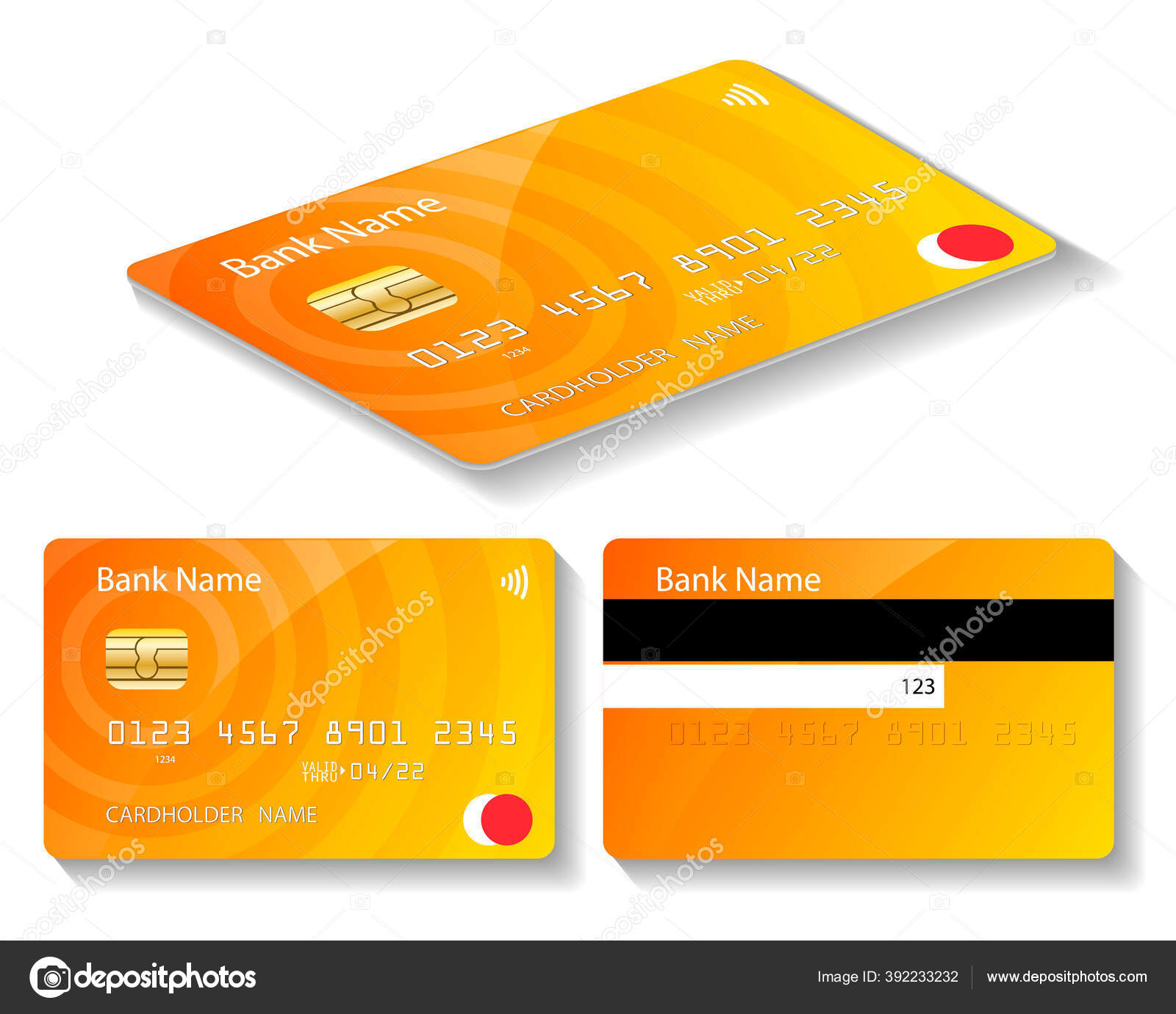Gold atm card with the paywave logo Stock Vector Image by ...