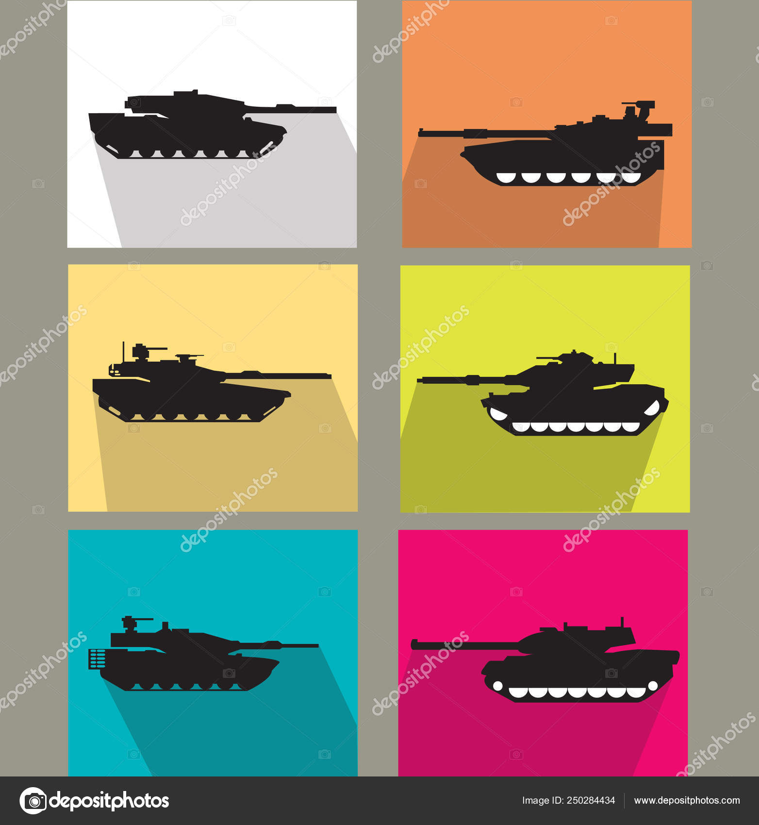 Tanks Color Background Simple Vector Illustration Stock Vector Image by ...