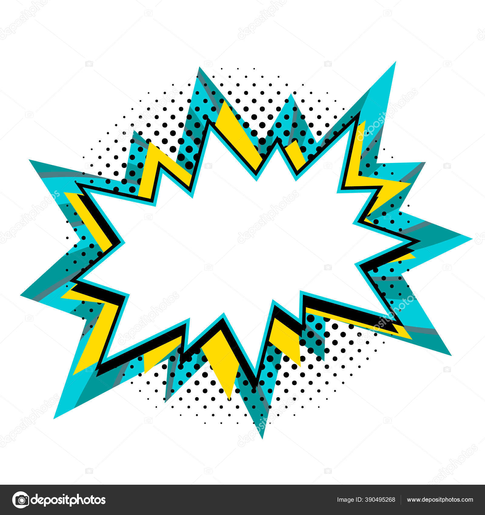 Pop art tale boble skabelon til dit design. Tegneserie stil tom blå ...