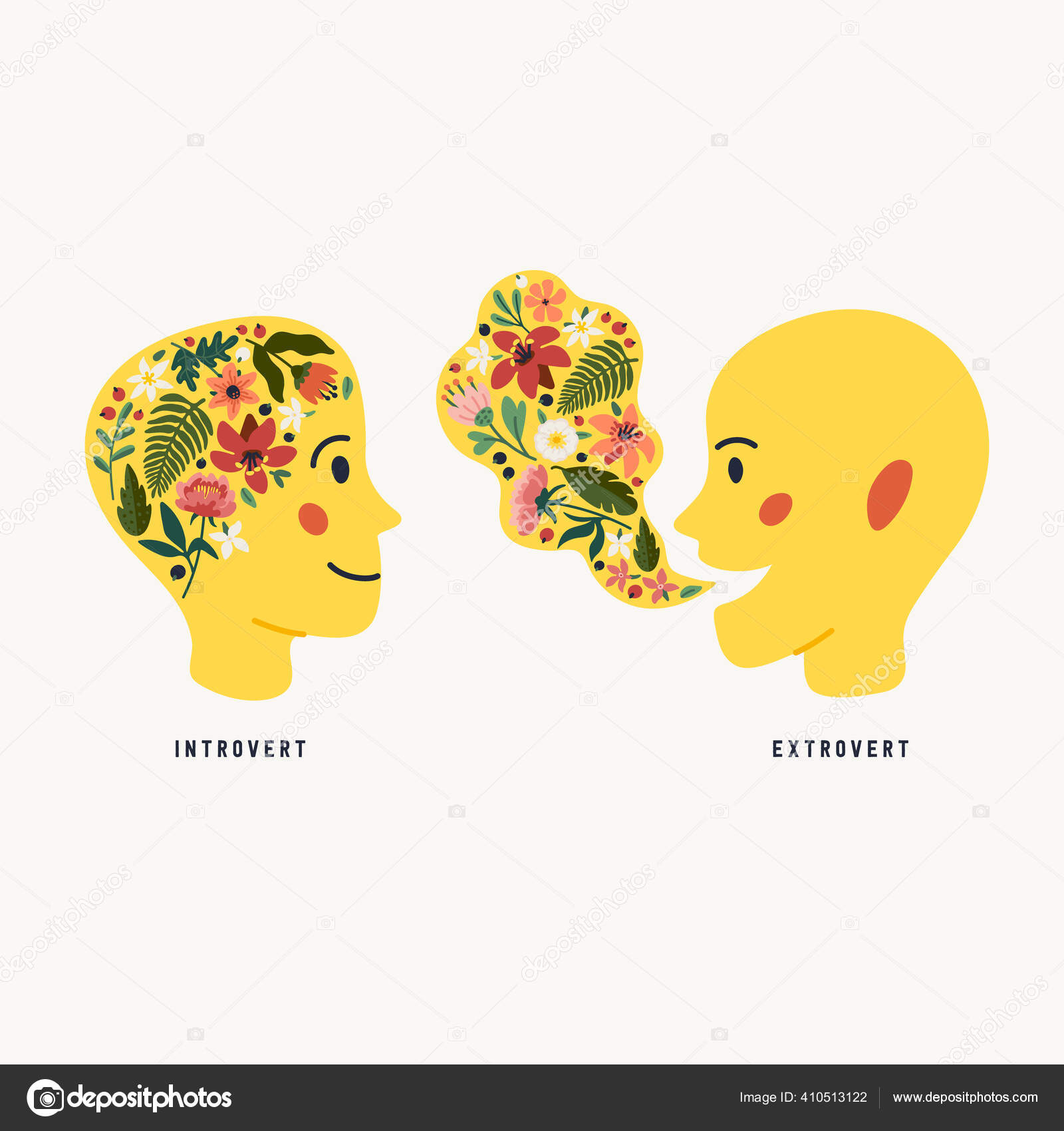 Extrovert and introvert. Extraversion and introversion concept Stock Vector Image by ©mspoint ...