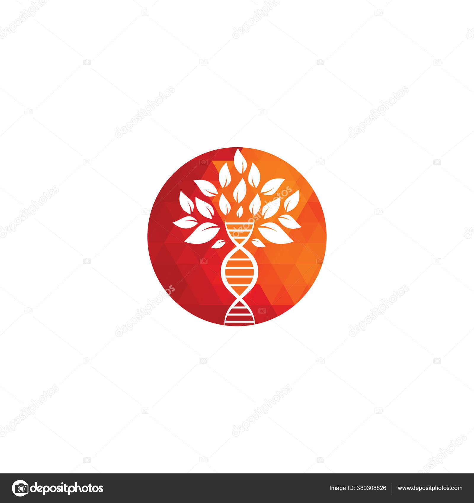 Dna Tree Vector Logo Design Dna Genetic Icon Dna Green Stock Vector ...