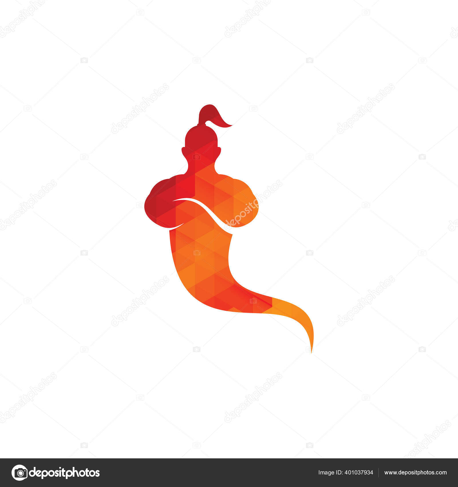 Genie Logo Design Magic Fantasy Genie Concept Logo Stock Vector by ...