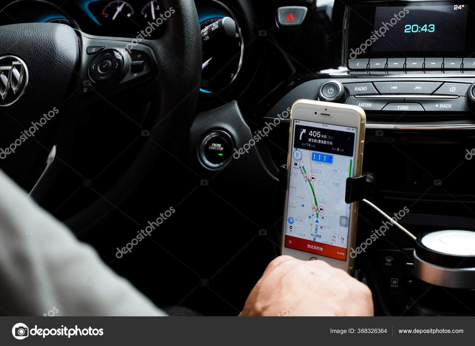 Shanghai China June 2020 Driver Gps Direction Didi App Didi — Stock ...