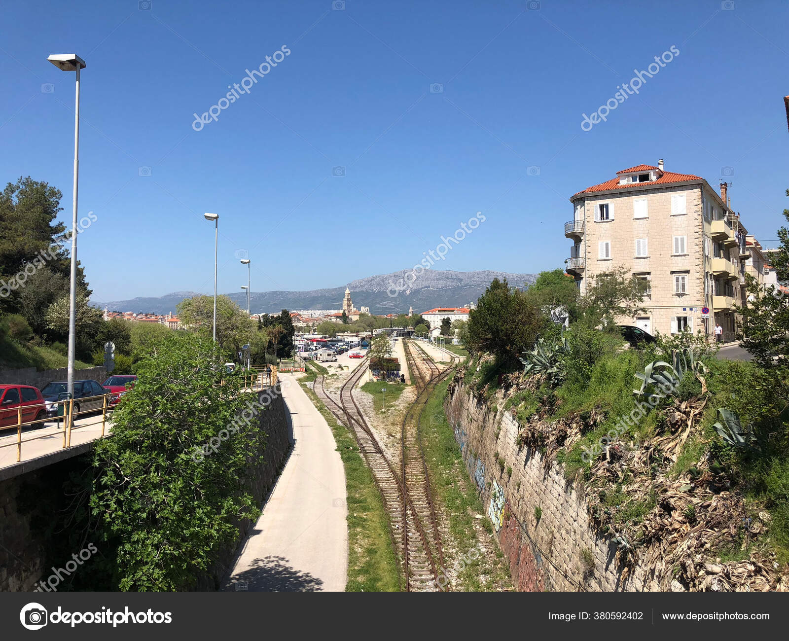 Train Track Split Croatia Stock Photo by ©TravelTelly 380592402
