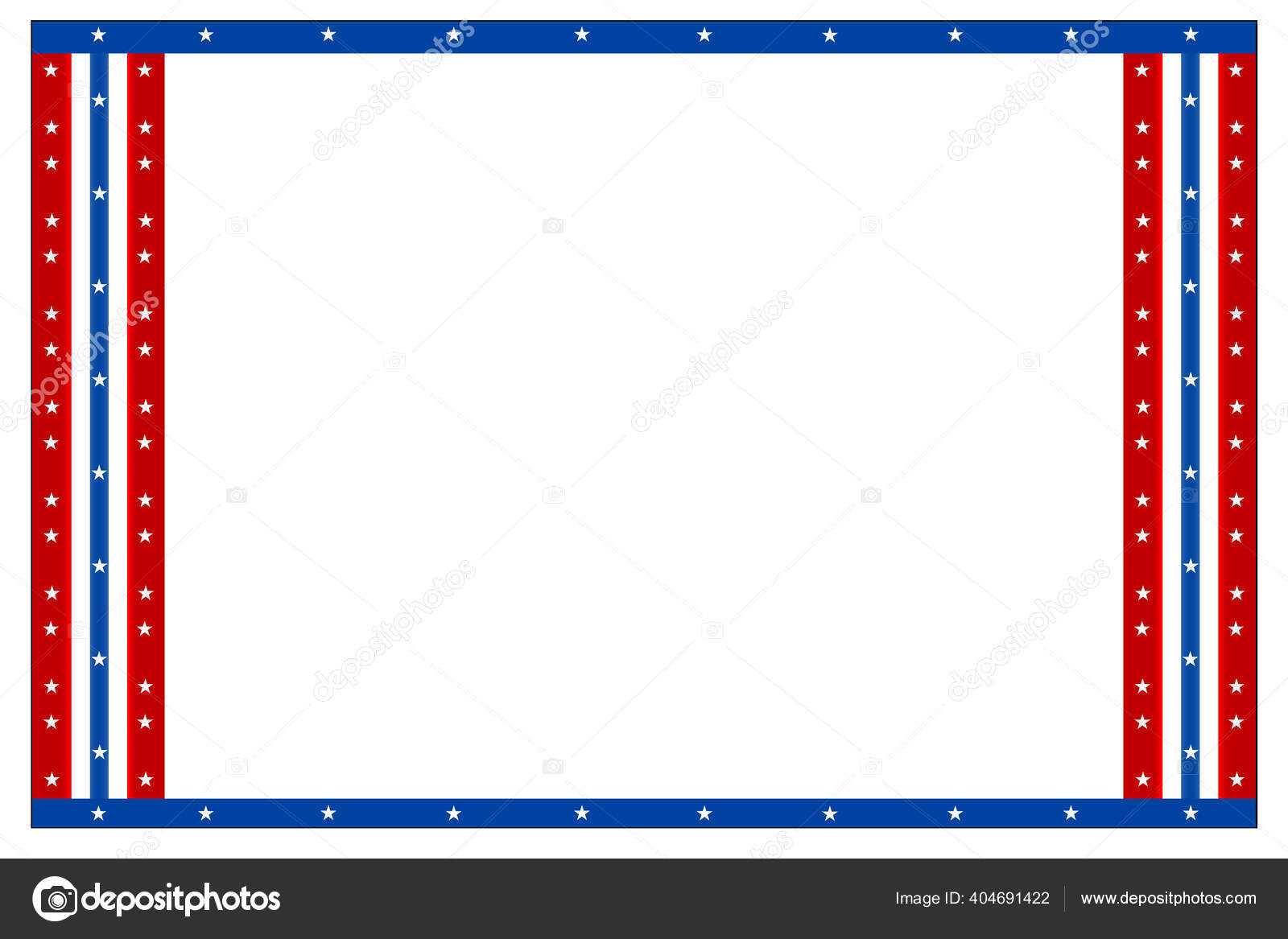 Red And Blue Stars Border