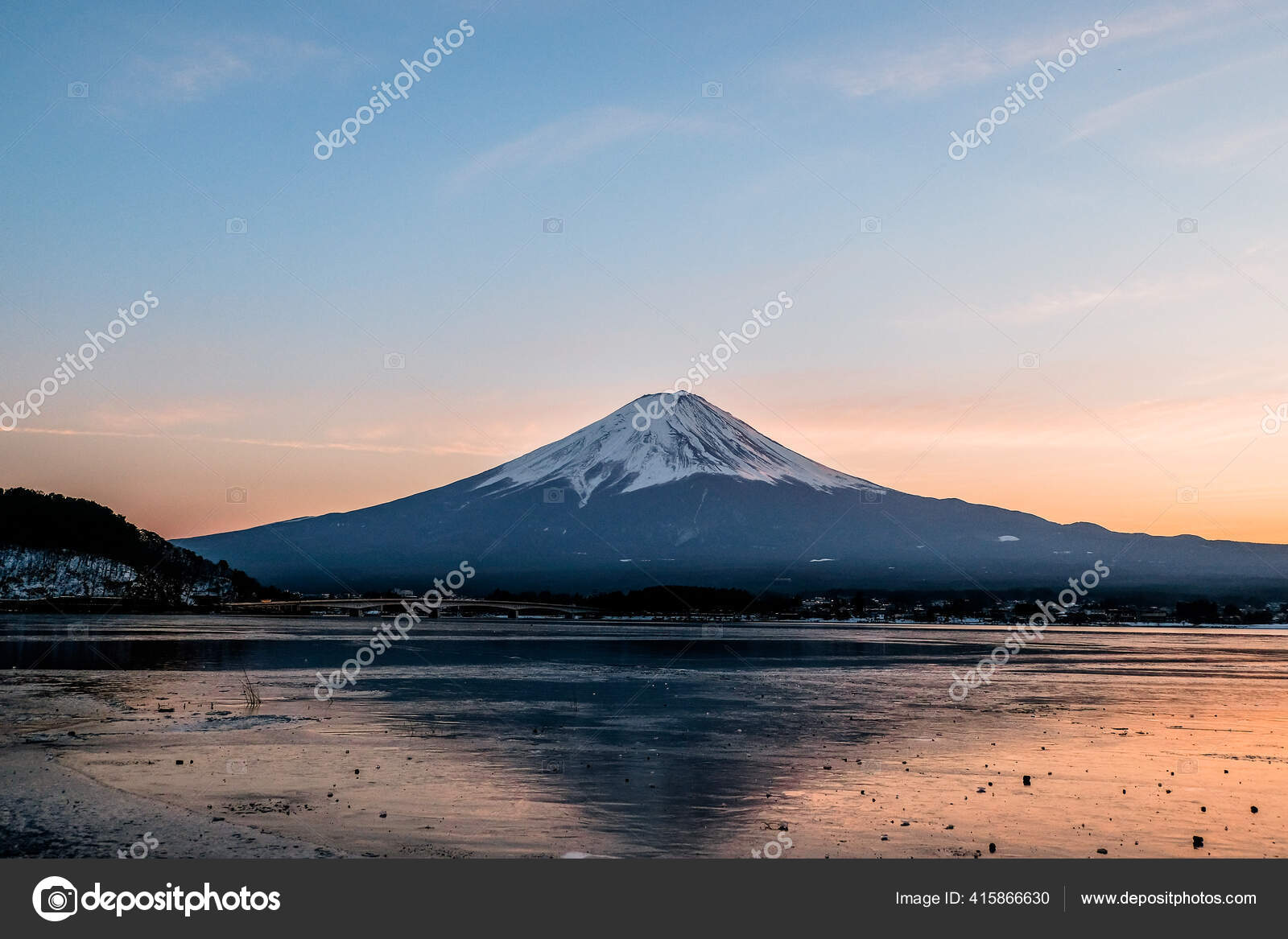 Evening Mount Fuji Reflection Lake Kawaguchiko — Stock Photo © etaearth ...