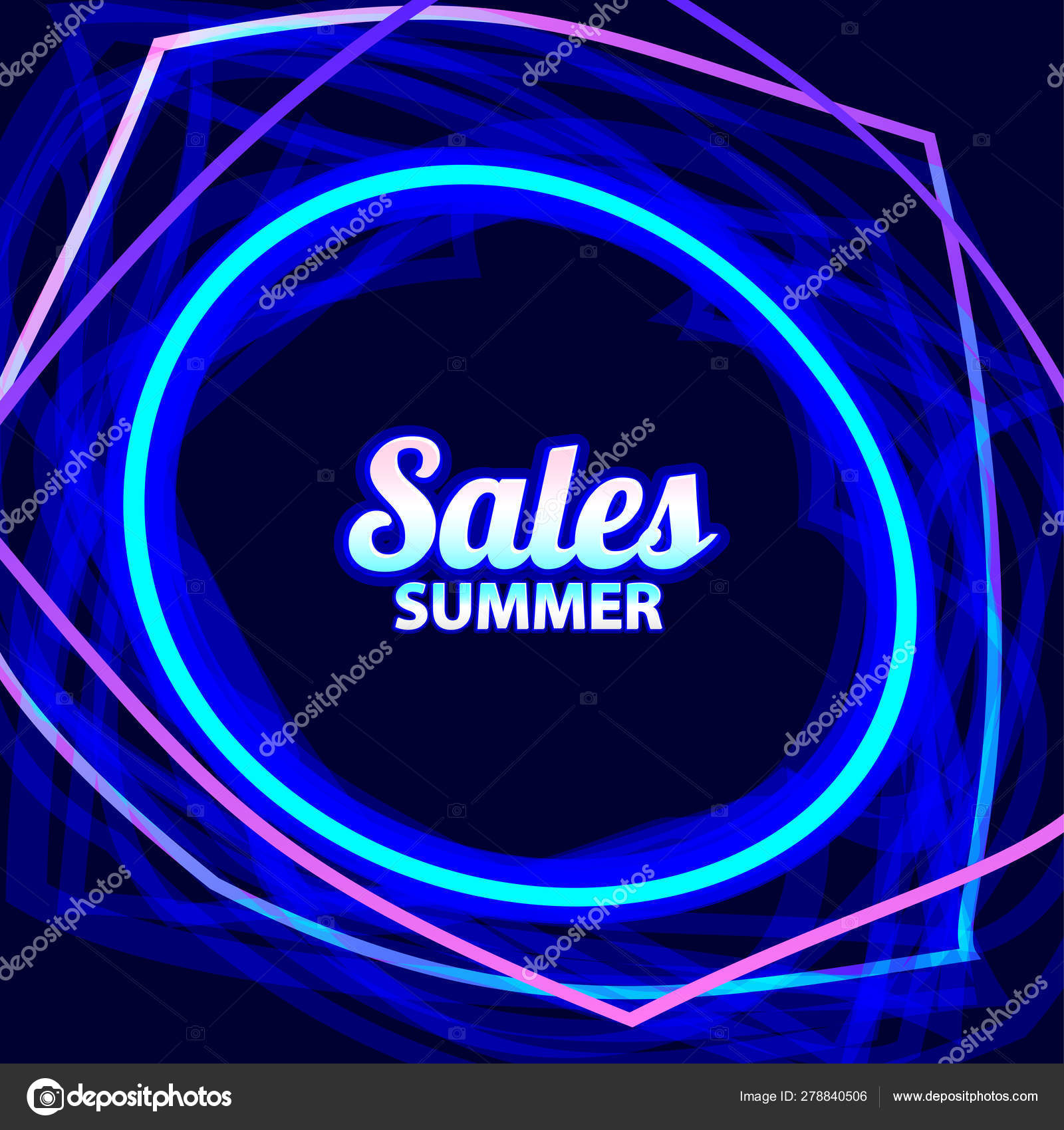 Square Poster Summer Background Vector Stock Vector Image by ©kartavaya ...