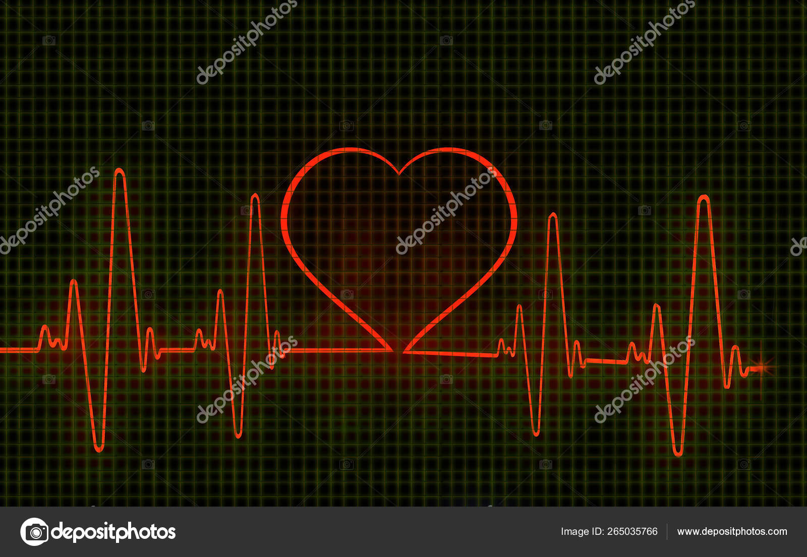 Obra Electrocardiograma Forma Corazón Ecg Ecg Mide Actividad Eléctrica ...