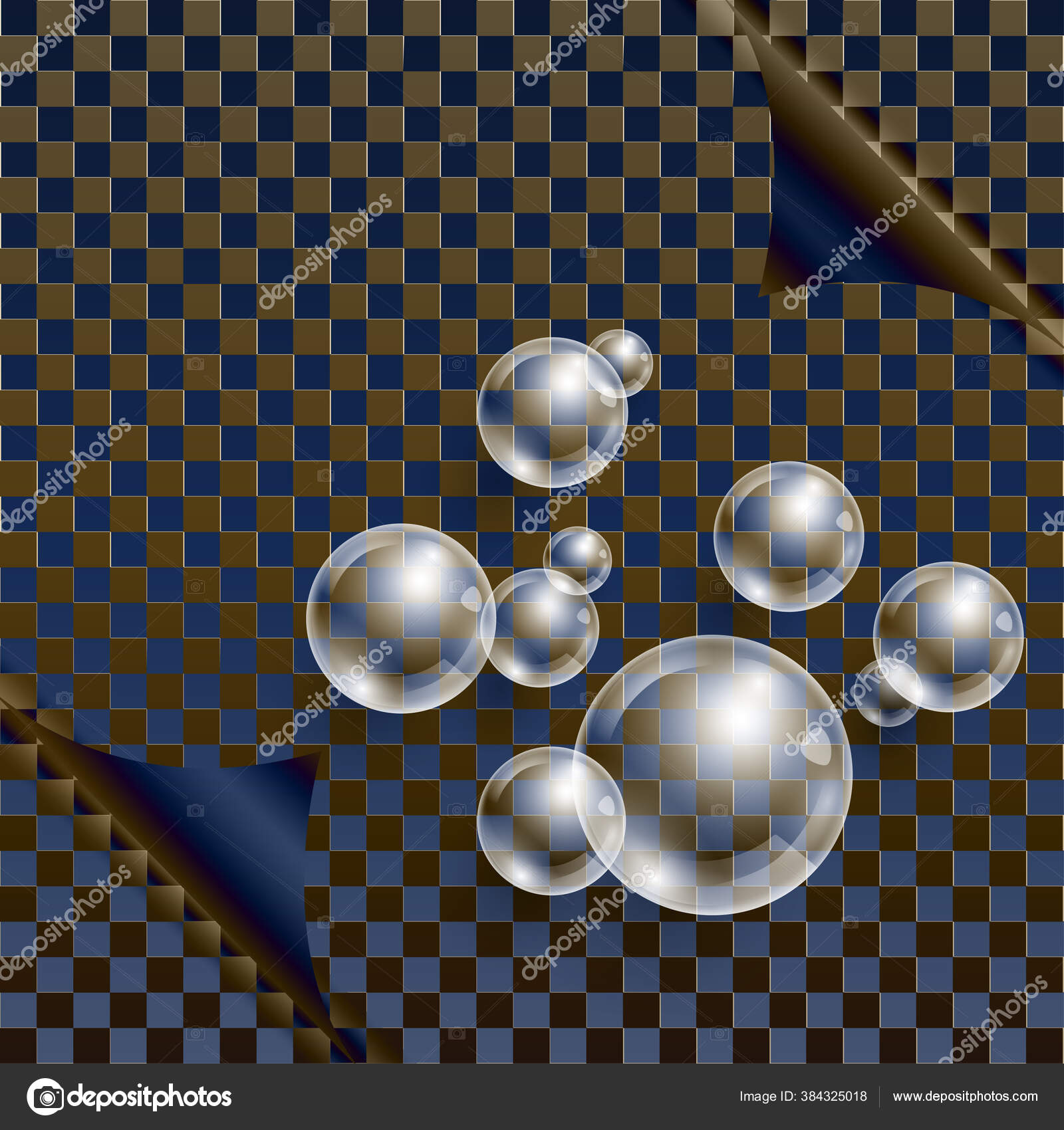 Background Transparent Bubbles Curled Page Background Squares Stock ...