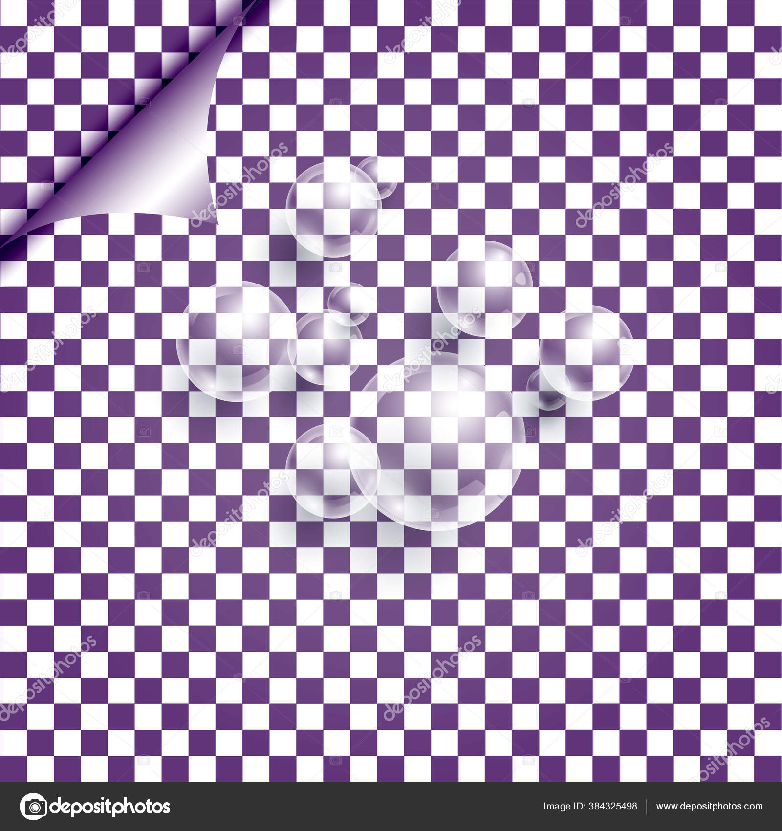 Background Transparent Bubbles Curled Page Background Squares Stock ...