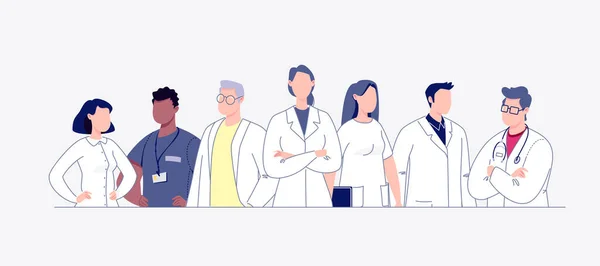 Team of doctors in cartoon style. The concept of the medical team ...