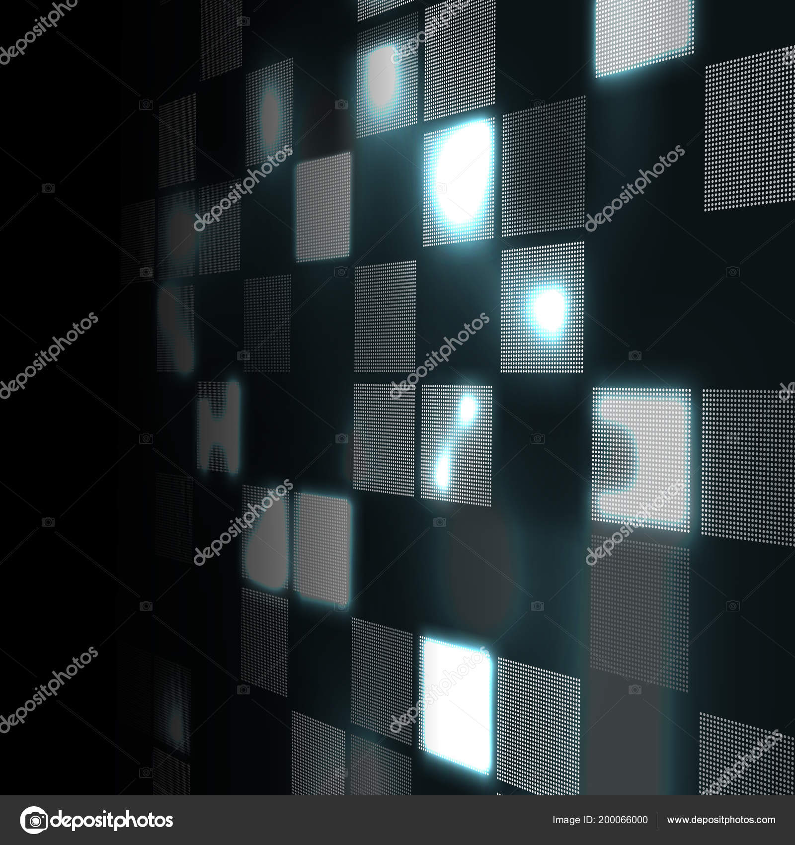 Abstract hi-tech gray background in perspective. Futuristic digital ...