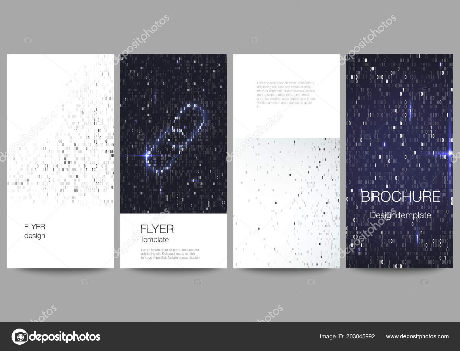 The minimalistic vector illustration of the editable layout of flyer ...