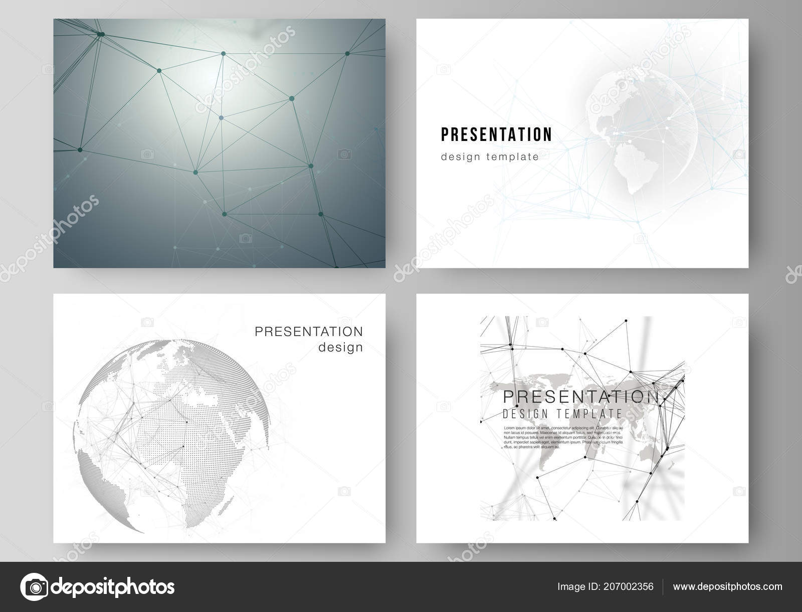 Vector layout of the presentation slides design business templates ...