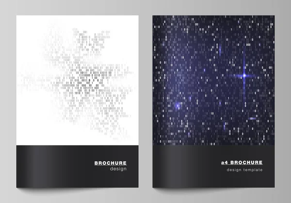 Vector layout of A4 format modern cover mockups design templates for ...