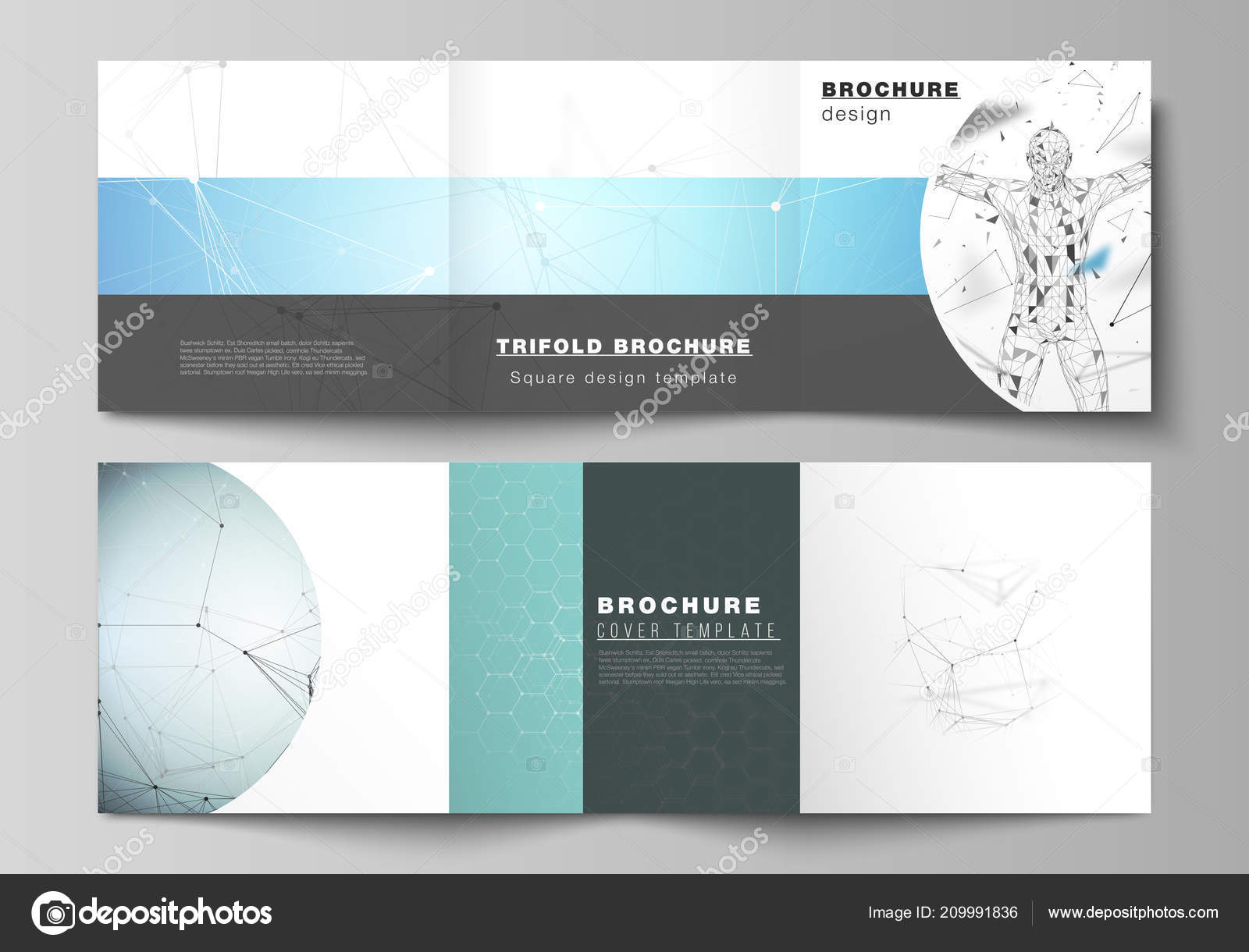 Minimal vector layout. Modern covers design templates for trifold ...