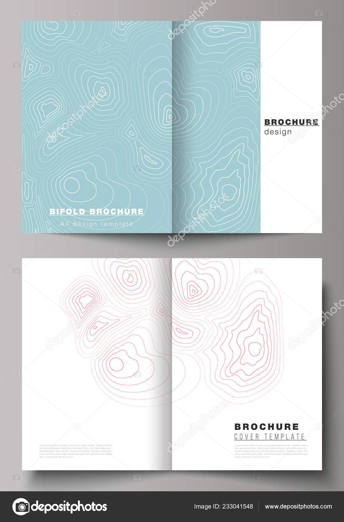 The vector layout of two A4 format modern cover mockups design ...