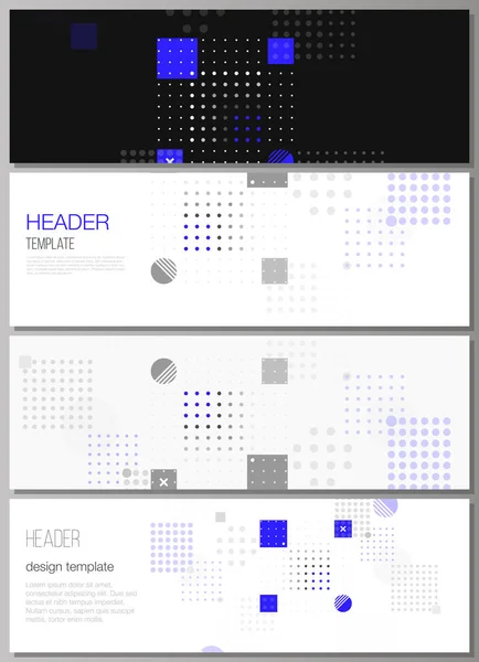 The minimalistic vector illustration of editable layout of headers ...