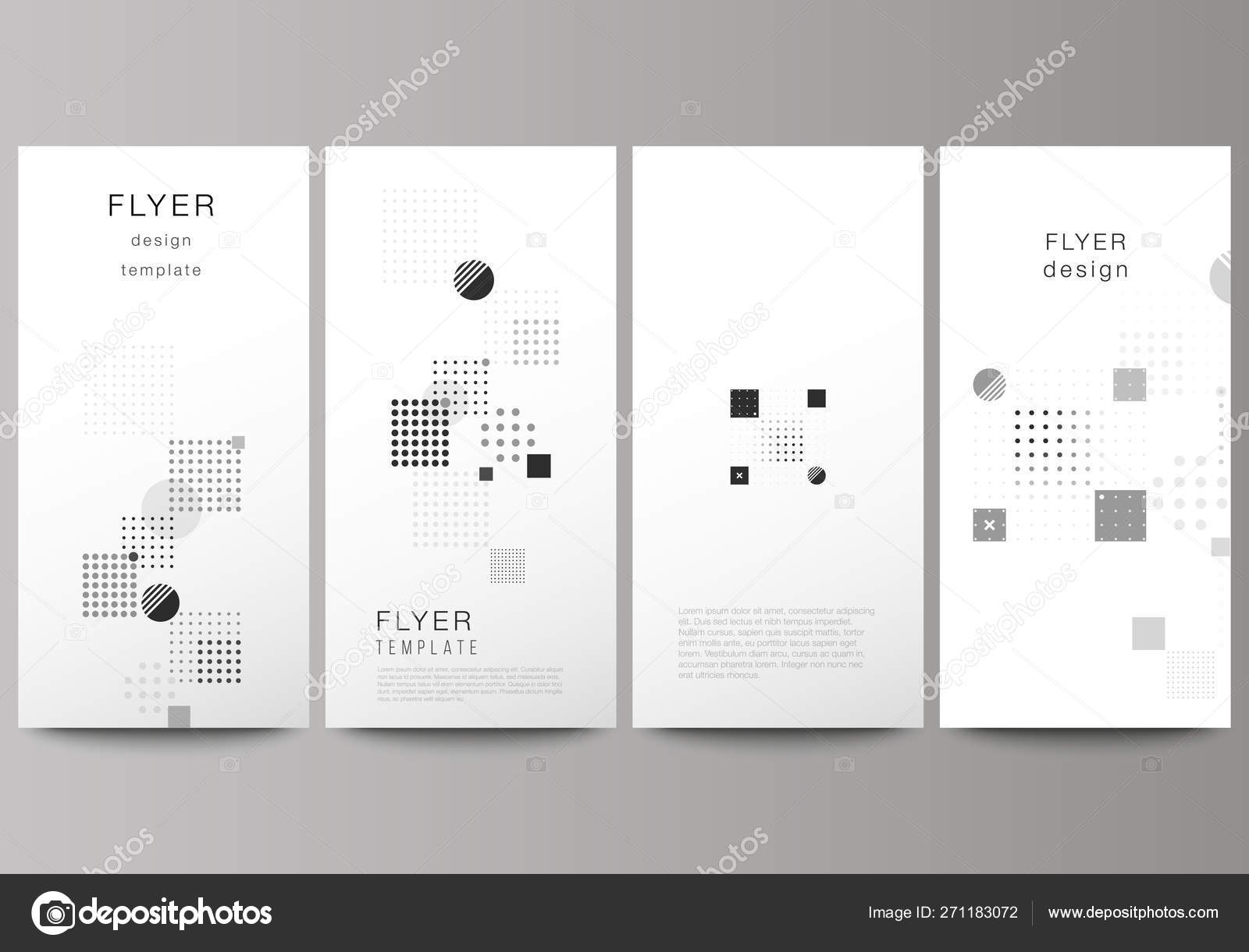 The minimalistic vector illustration of the editable layout of flyer ...