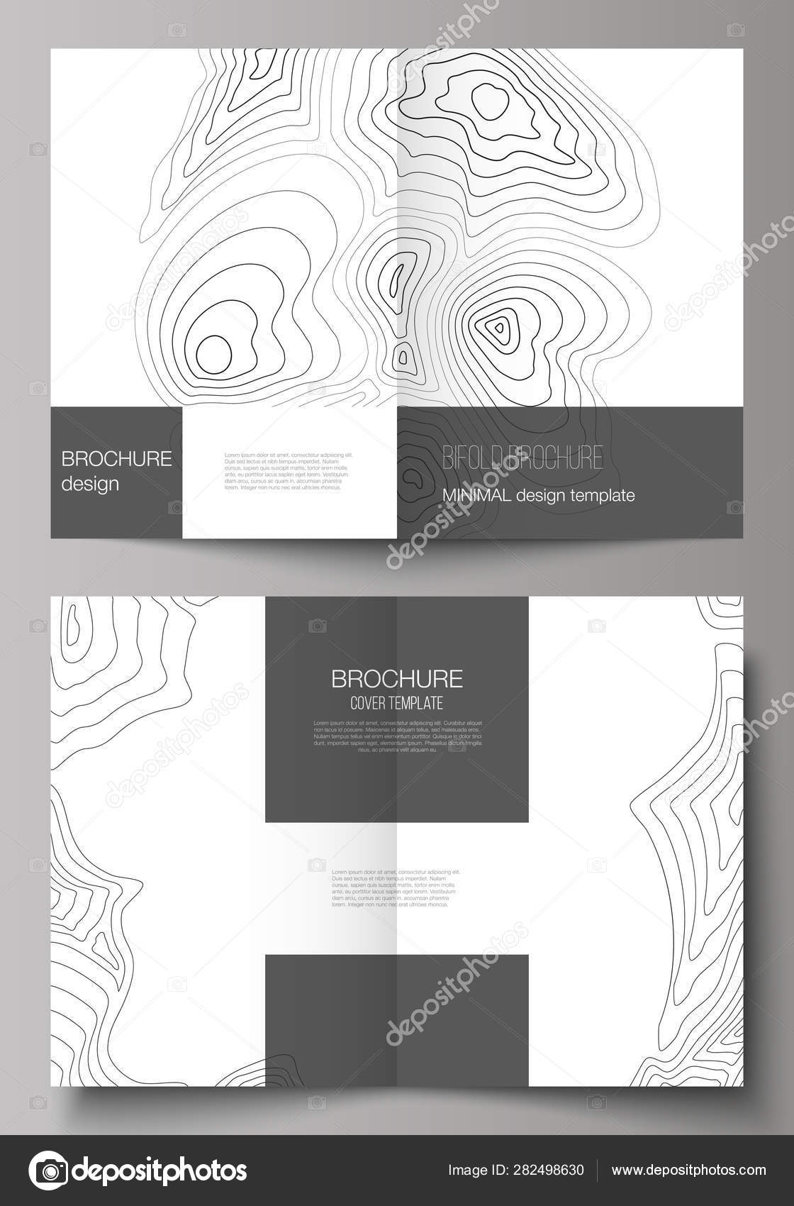 The vector layout of two A4 format modern cover mockups design ...