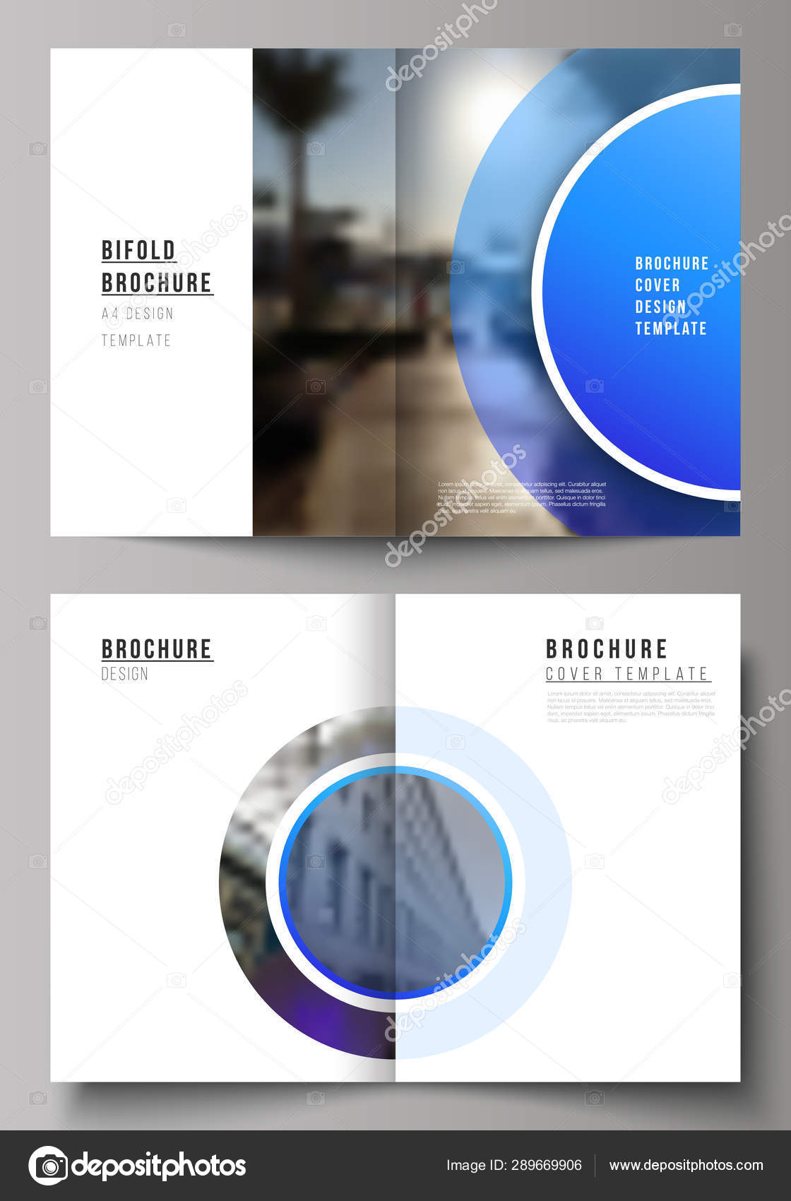 The vector layout of two A4 format modern cover mockups design ...