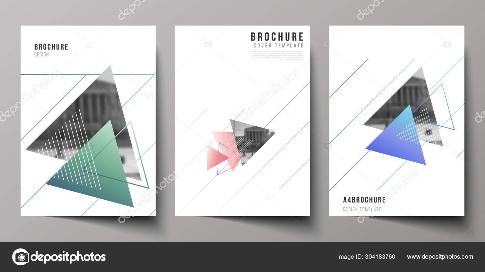 De indeling van de vector van A4 formaat moderne cover testmodellen ...