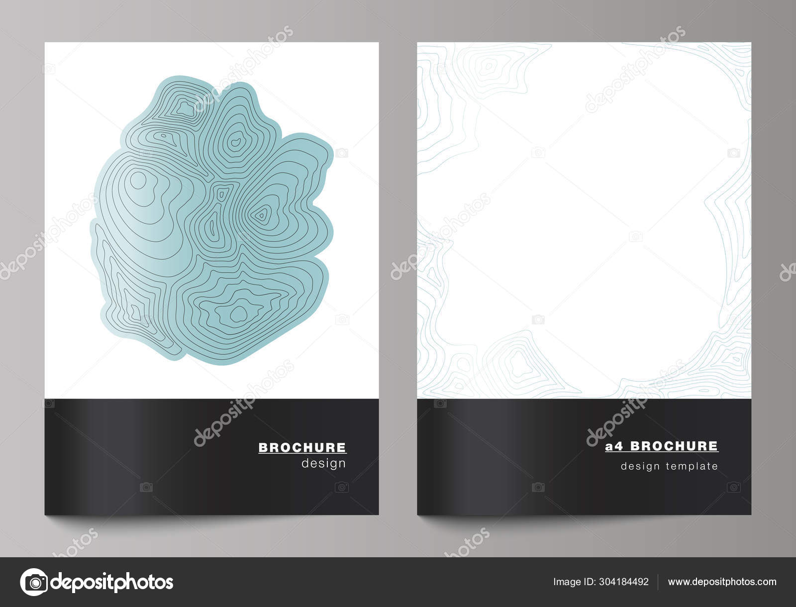 The vector layout of A4 format modern cover mockups design templates ...
