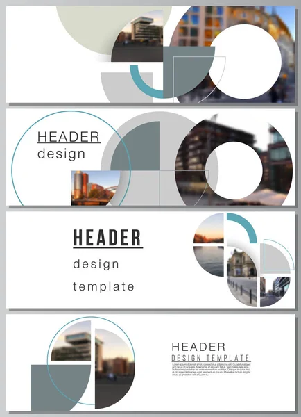 Vector layout of headers, banner design templates for website footer ...