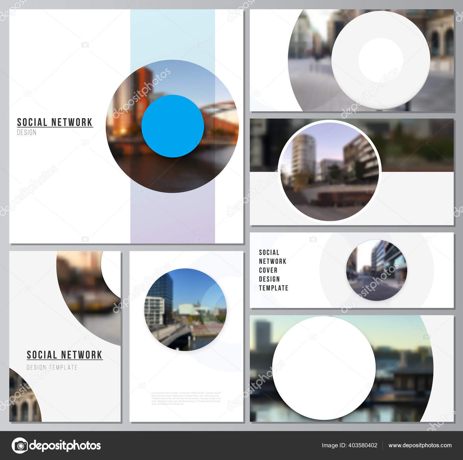 Vector Layouts Modern Social Network Mockups Cover Design Website ...