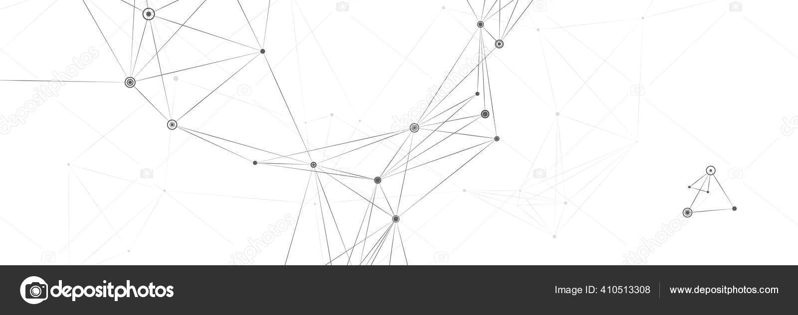 Medical background with geometric connecting lines and dots, plexus, molesules. Technology ...