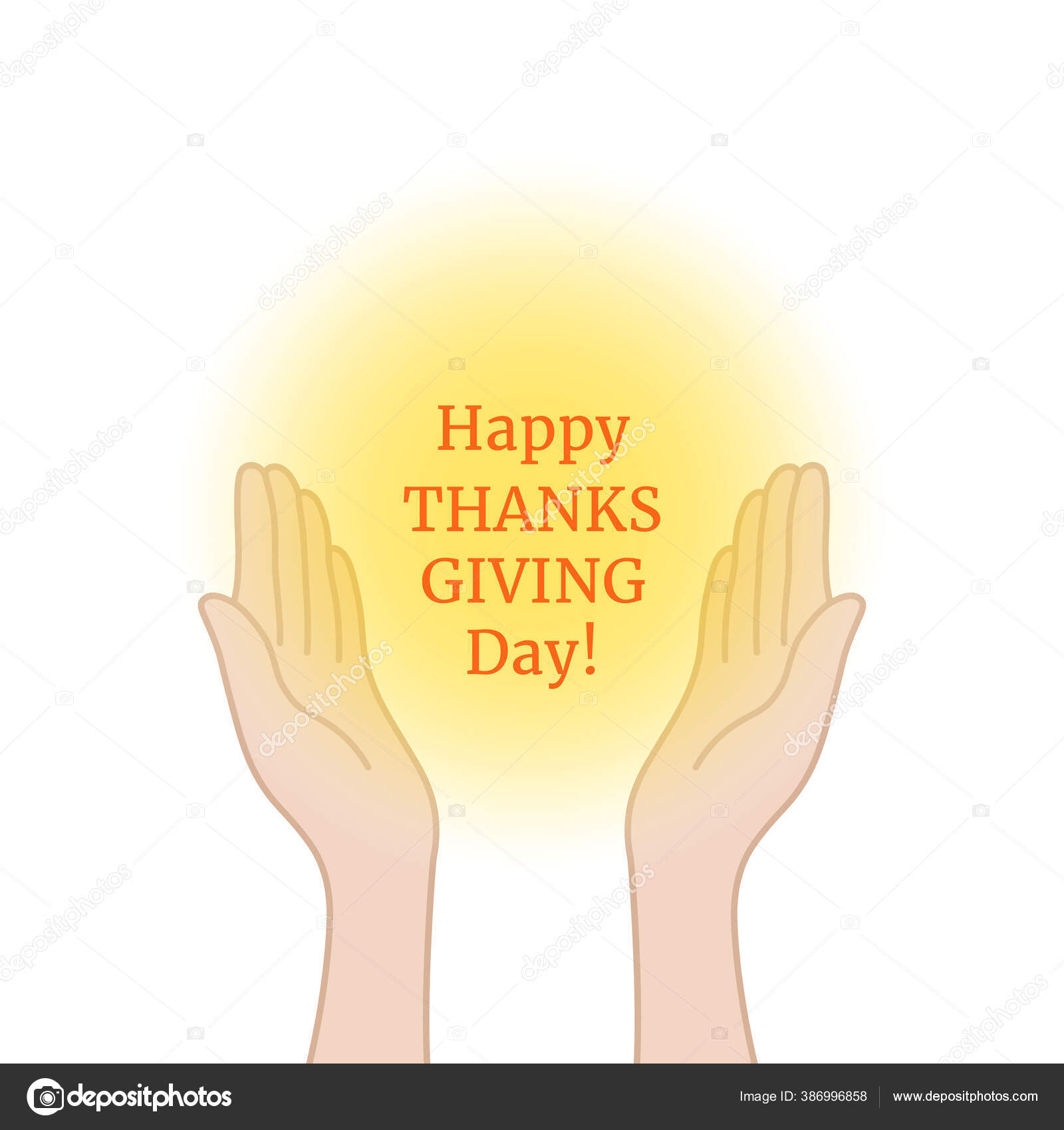 Happy Thanksgiving Day Prayer Hands Concept American Man Woman Thanks ...