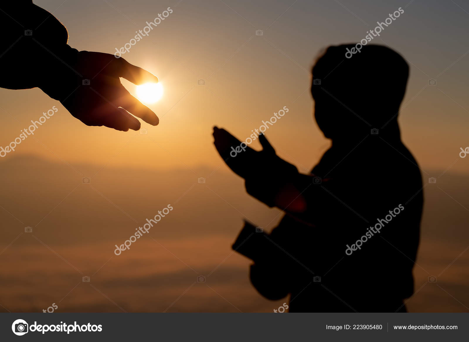 Silhouette Helping Hand Concept International Day Peace How Can Help Stock Photo by ©doidam10 ...