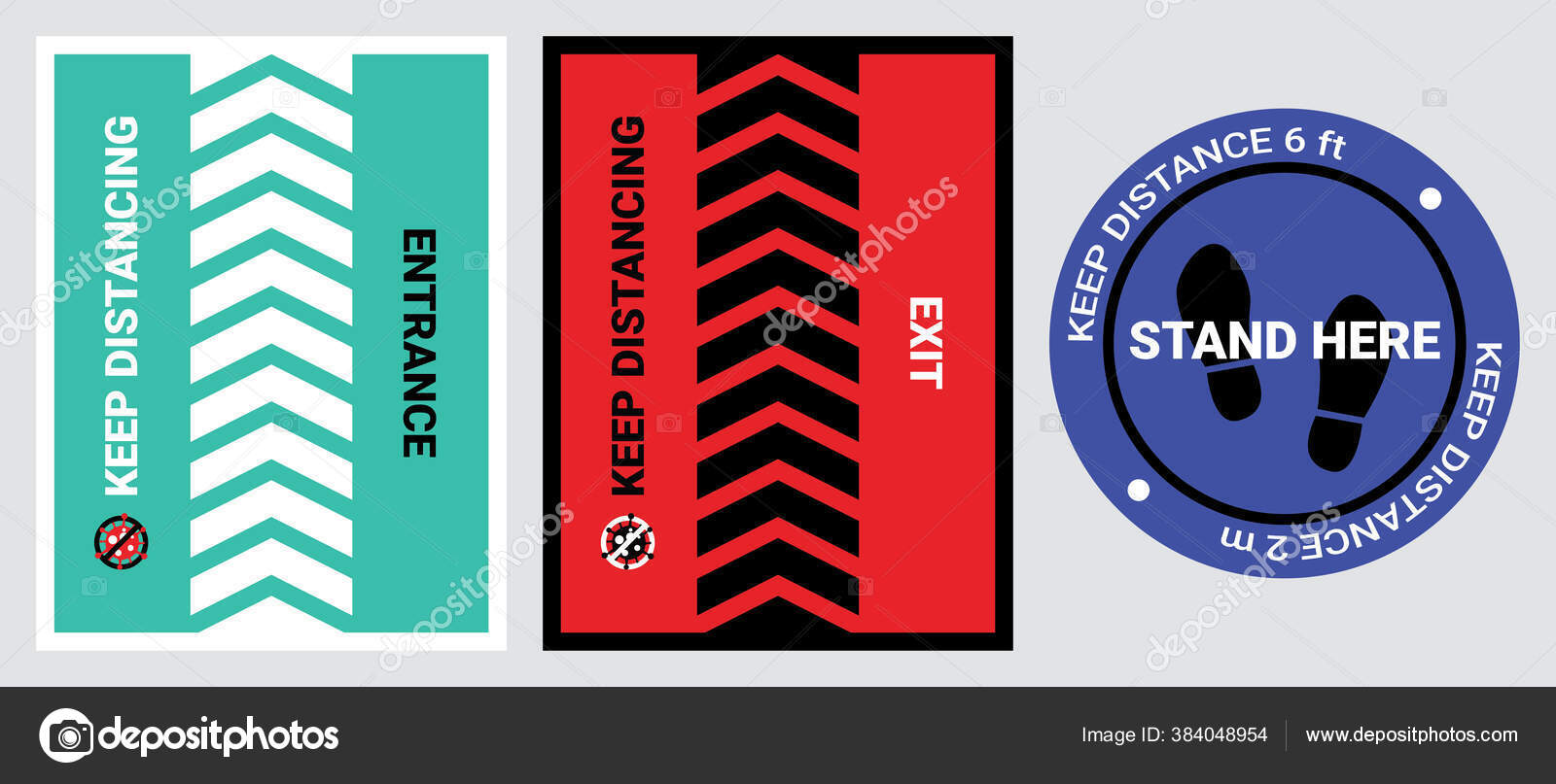 Please Keep Safe Distance Sign Help Reduce Spread Covid Coronavirus ...