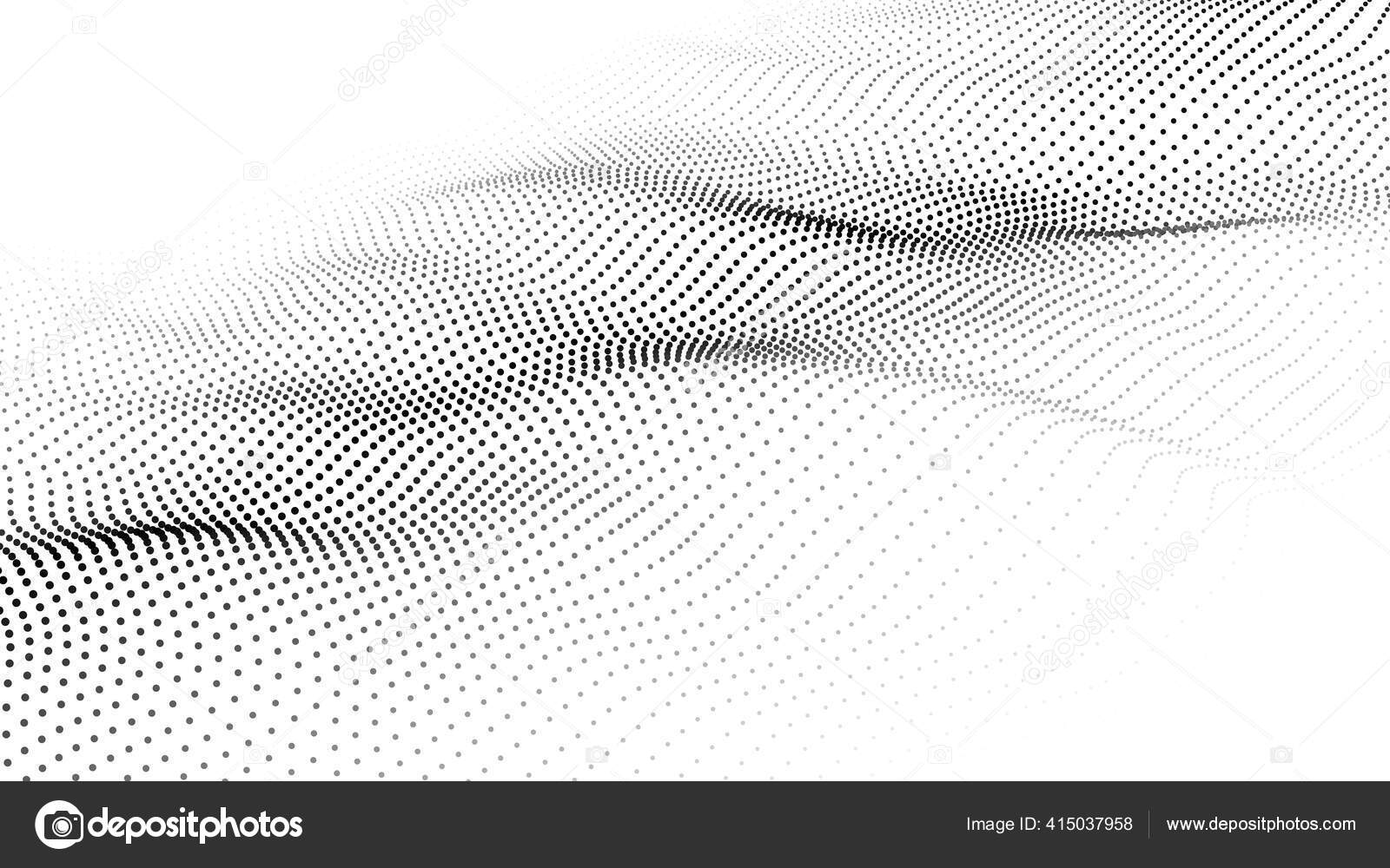 Wave Particles Futuristic Point Wave Vector Illustration Abstract ...