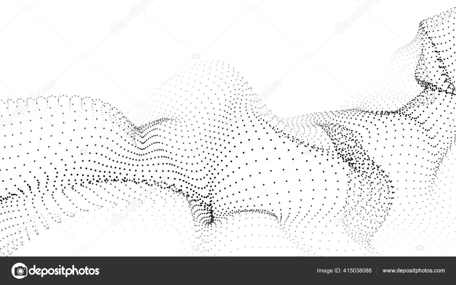 Wave Particles Futuristic Point Wave Vector Illustration Abstract ...