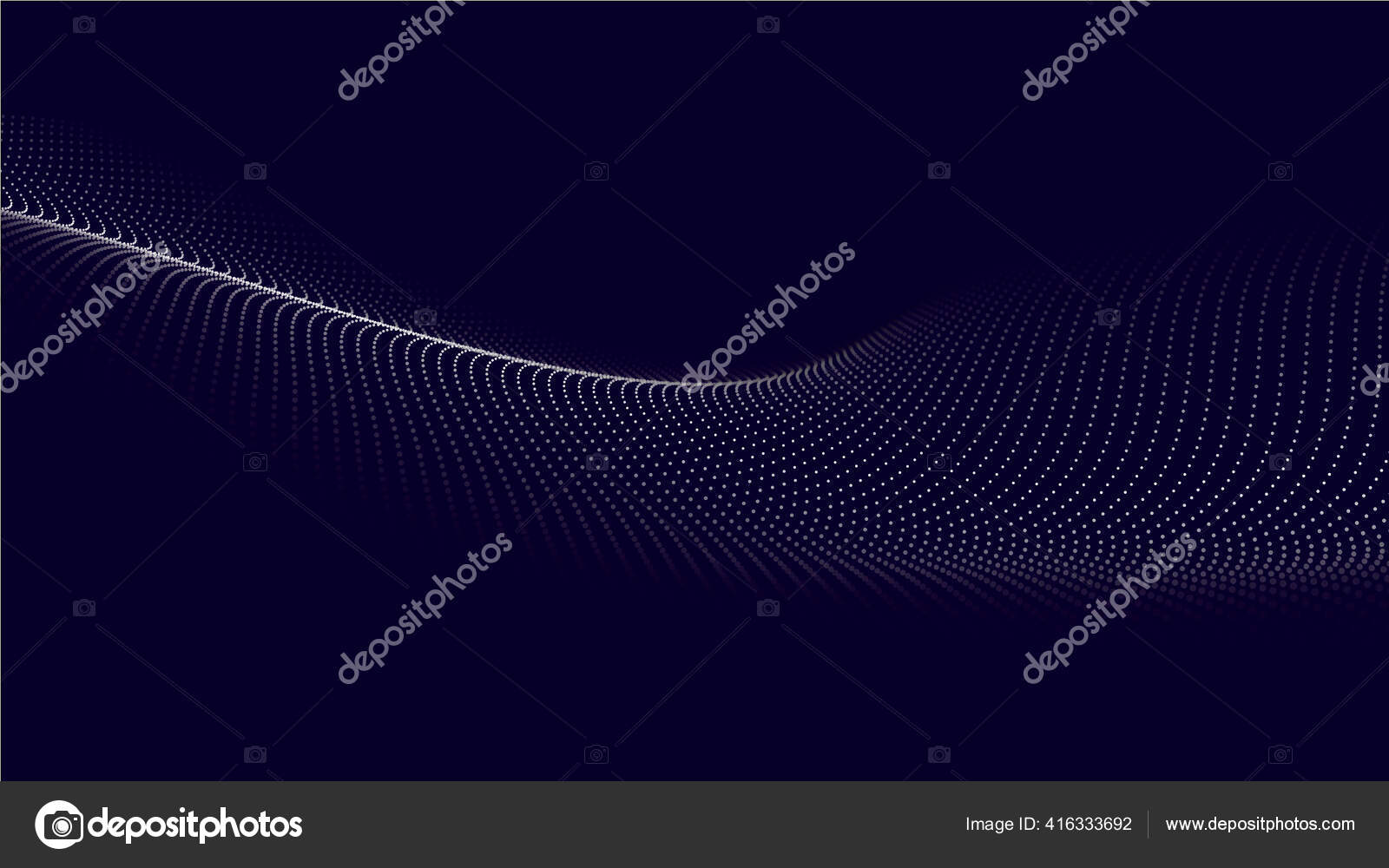 Wave Particles Futuristic Point Wave Vector Illustration Abstract Blue ...