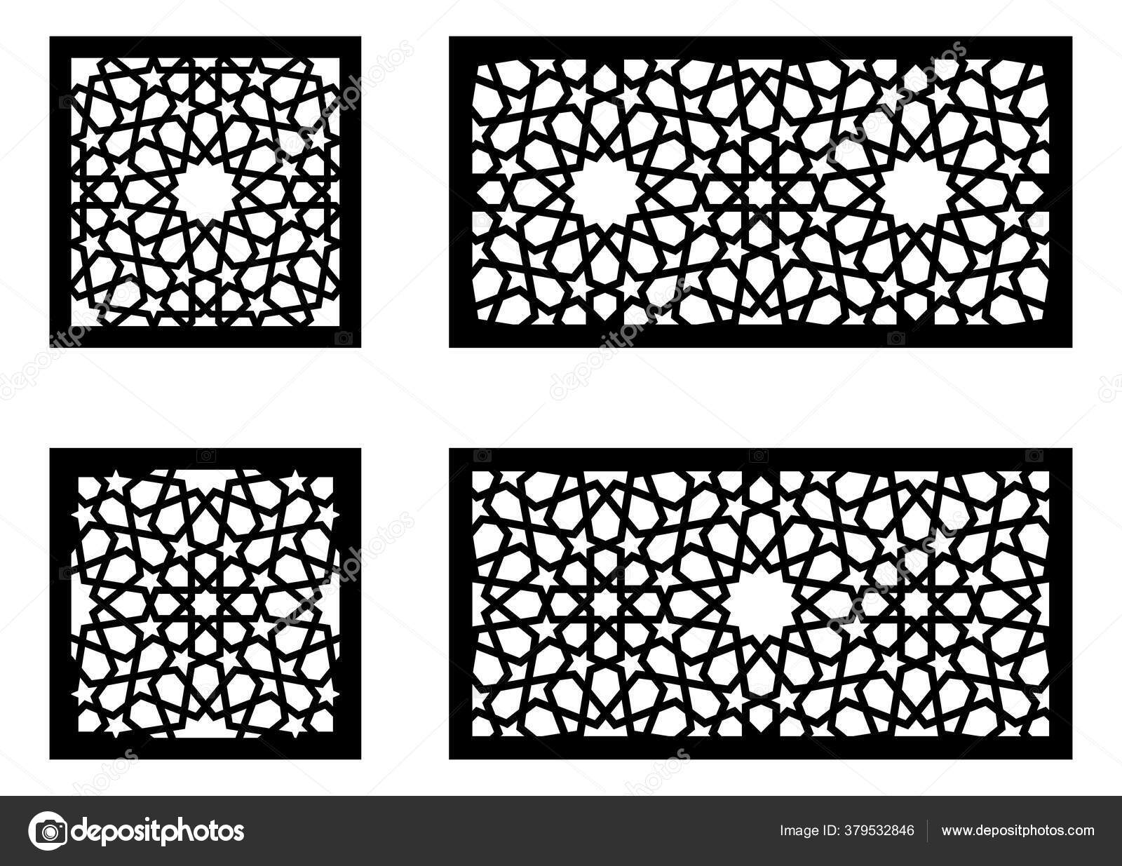 Arabic islamic decorative wall, screen, panel pattern with stars ...