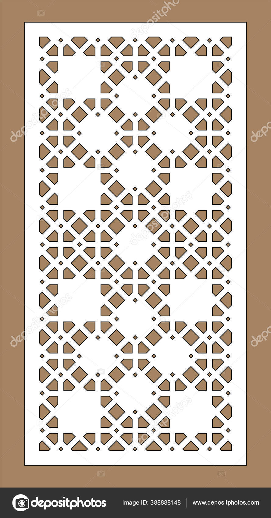 Arabic islamic decorative wall, screen, panel pattern with stars ...